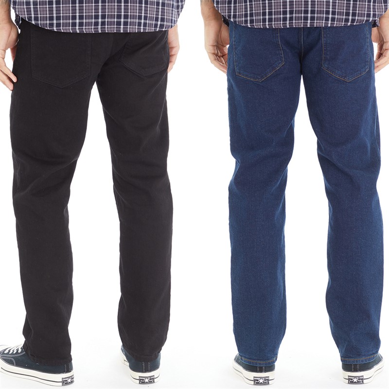 Buy French Connection Mens Regular Fit Two Pack Jeans Ind15 - Dark Wash ...