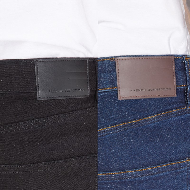 Buy French Connection Mens Regular Fit Two Pack Jeans Ind15 - Dark Wash ...