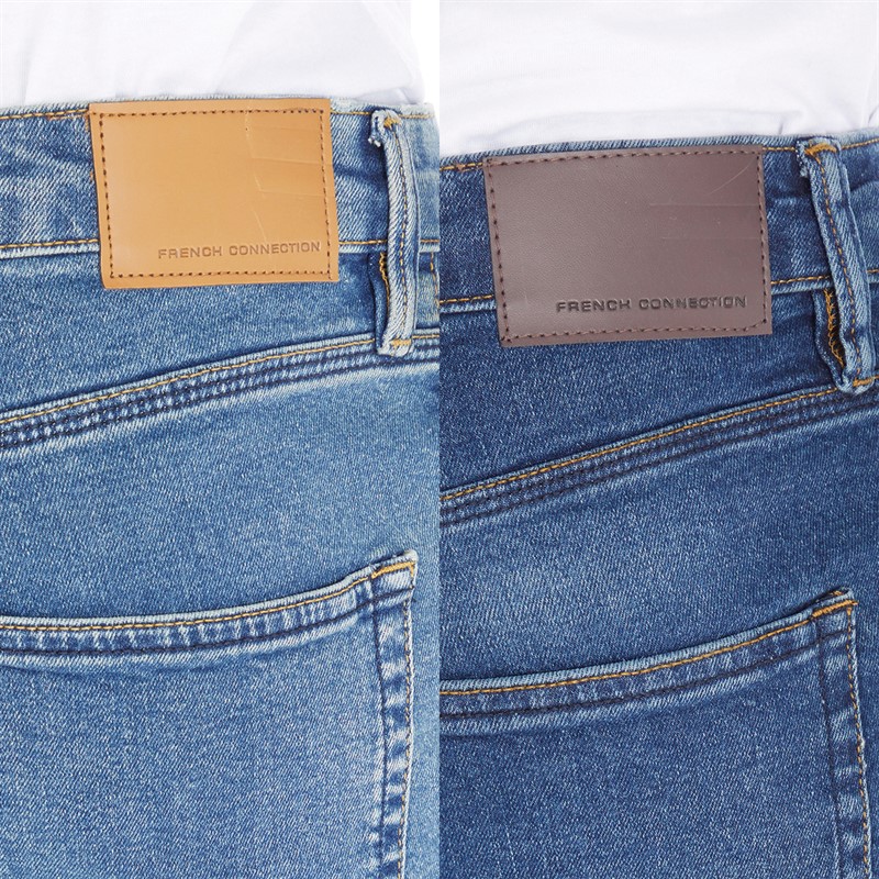 Buy French Connection Mens Slim Fit Two Pack Jeans Ind50 - Midwash ...