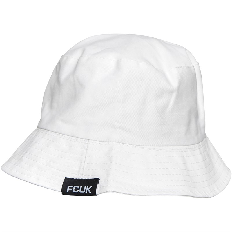 Buy French Connection Mens FCUK Bucket Hat White