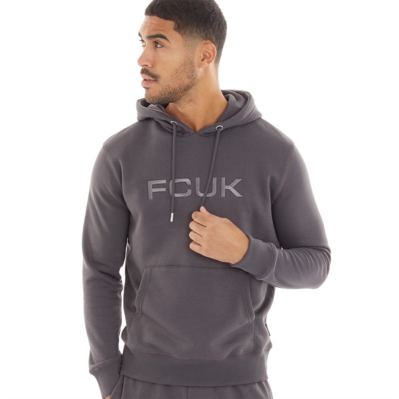 French Connection Herren Hoodie Anthrazit