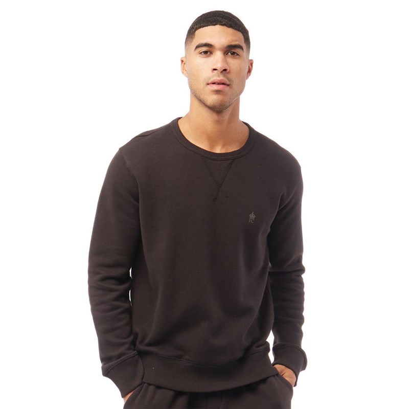 Buy French Connection Mens FC Crew Neck Sweat Black