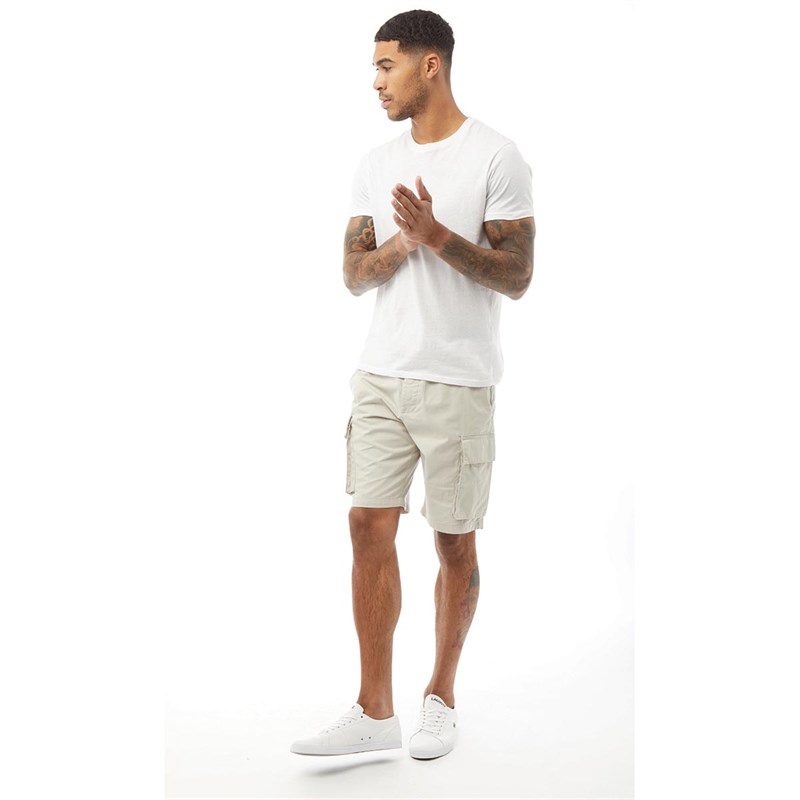 Buy French Connection Mens Cargo 6 Belt Shorts Stone