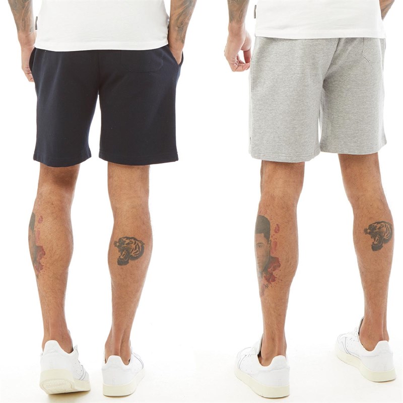 Buy French Connection Mens Two Pack Jersey Shorts Marine/Light Grey Marl