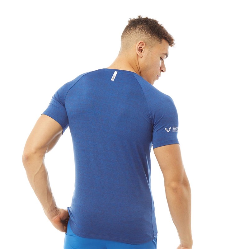 Buy OKAMI Sport Mens Limit Short Sleeve Poly Training Top Cobalt Spacedye