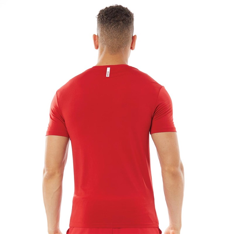 Buy OKAMI Sport Mens Legacy Short Sleeve Poly Training Top Red