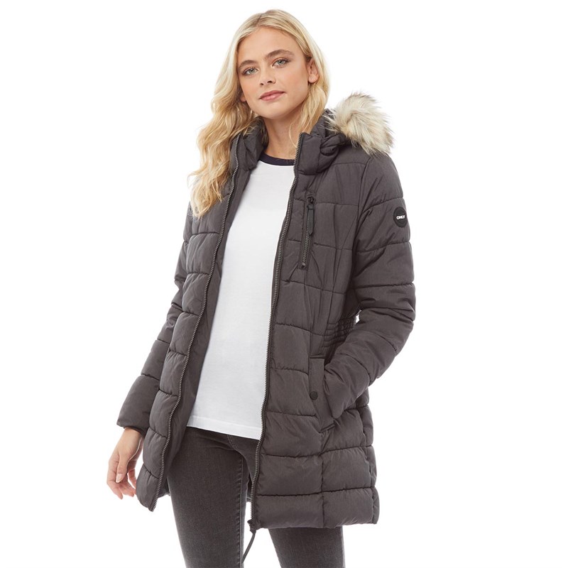 Buy Only Womens North Quilted Coat Black