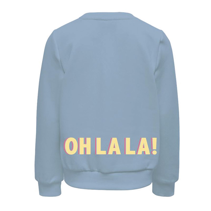 Buy Only Girls Lena Long Sleeve Kindness O-Neck Sweatshirt Clear Sky