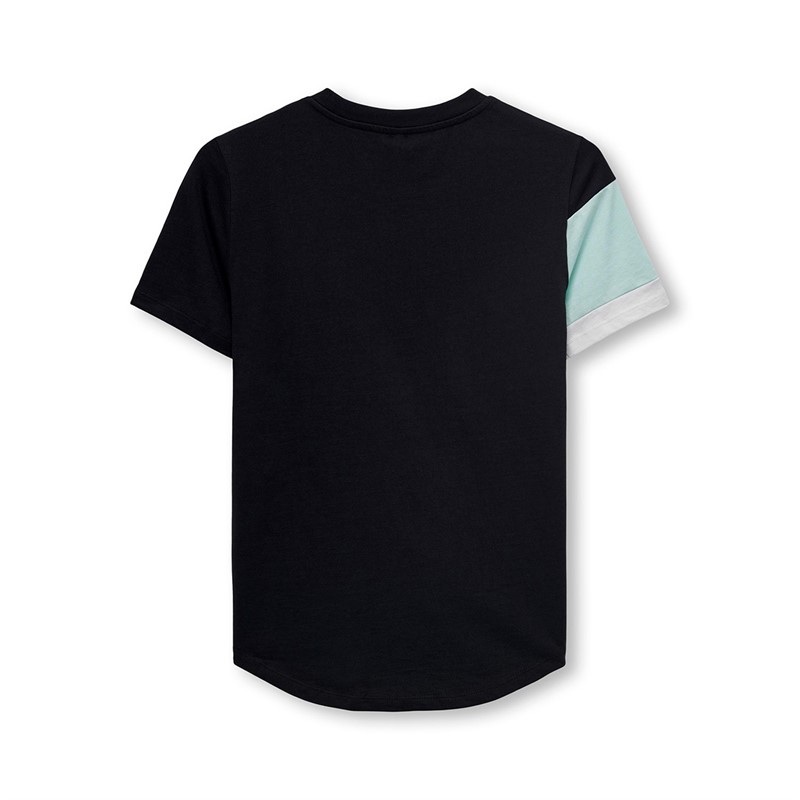 Only Jongens Gerry Block T-shirts Zwart