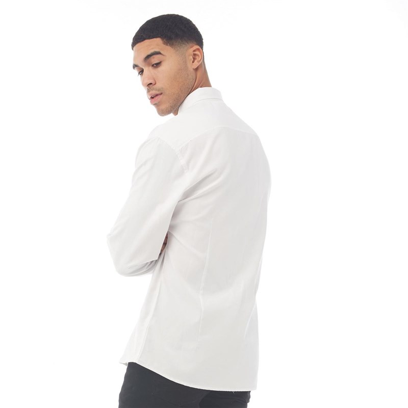 883 Police Herren Extend Hemd mit langem Arm Weiß