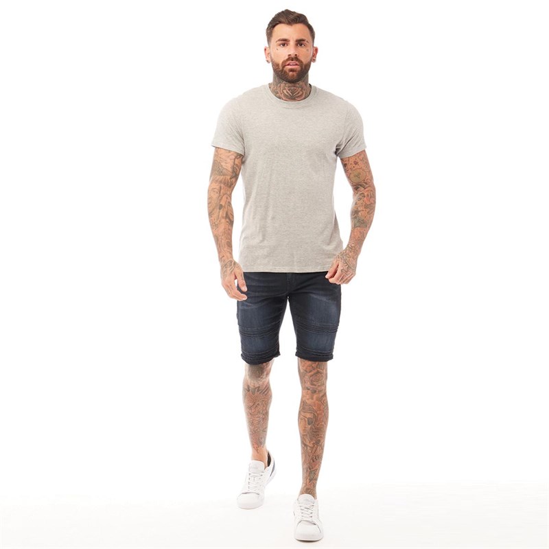 Buy 883 Police Mens Law Denim Shorts 449 Blue