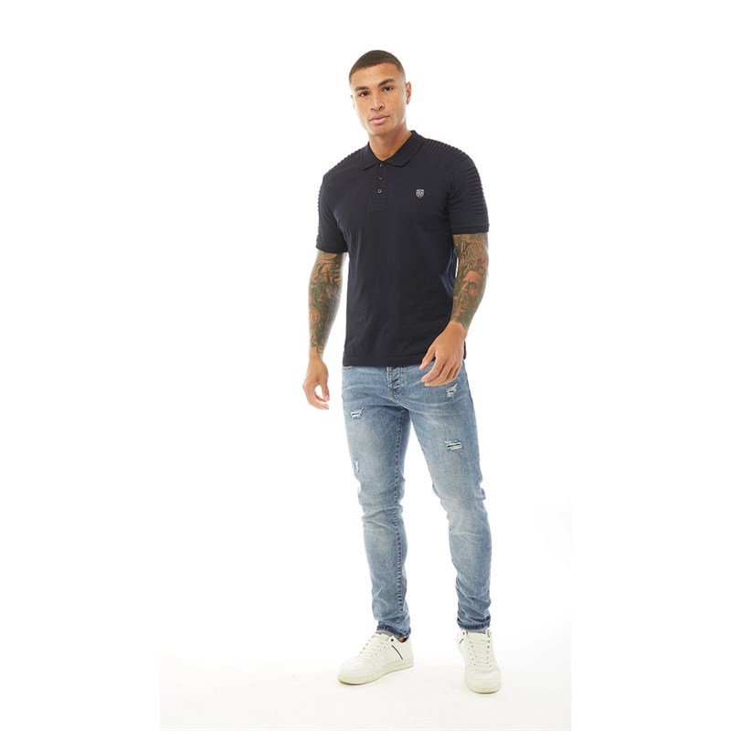 Buy 883 Police Mens Runder Polo Navy