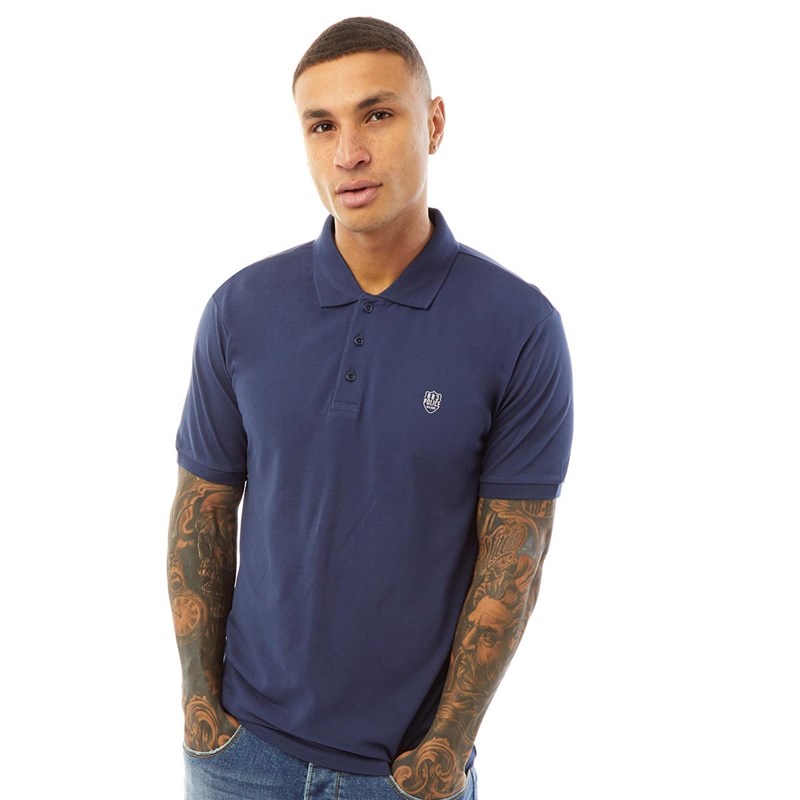 Buy 883 Police Mens Toffer Polo Mid Blue