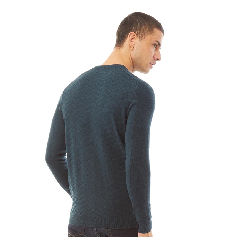 Buy 883 Police Mens Stormy Crew Neck Jumper Forest Fur