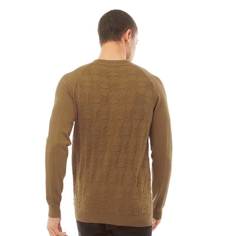 Buy 883 Police Mens Nevio Crew Neck Jumper Bronze