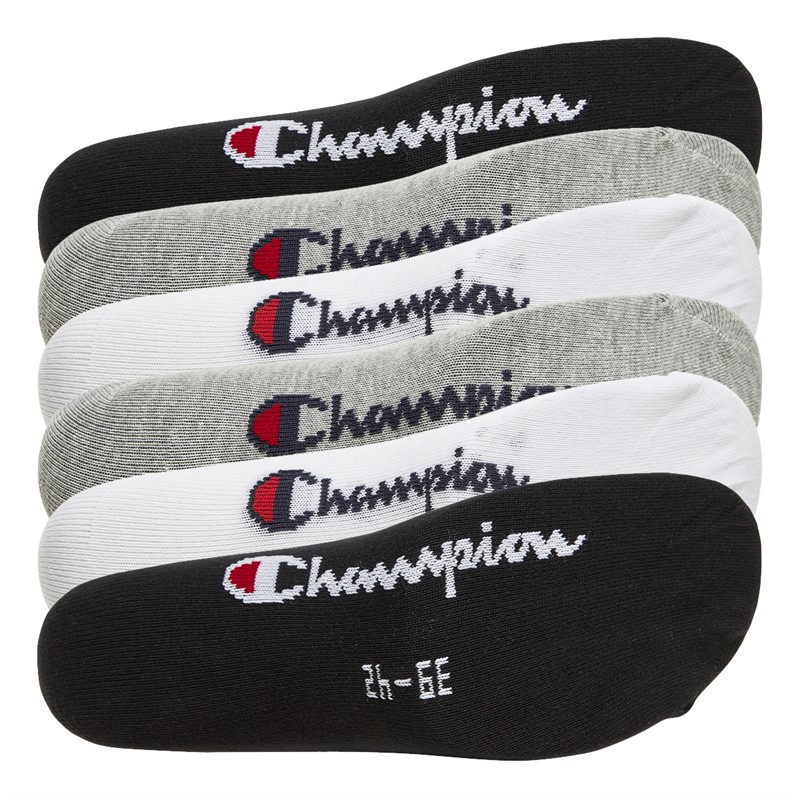 Buy Champion Six Pack Quarter Socks Grey