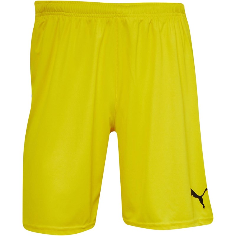 Buy Puma Mens Liga Match Shorts Cyber Yellow/Puma White