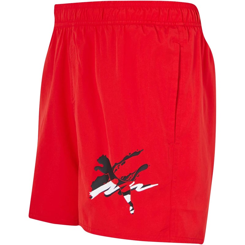 Buy Puma Mens Essentials+ Summer Graphic Shorts High Risk Red