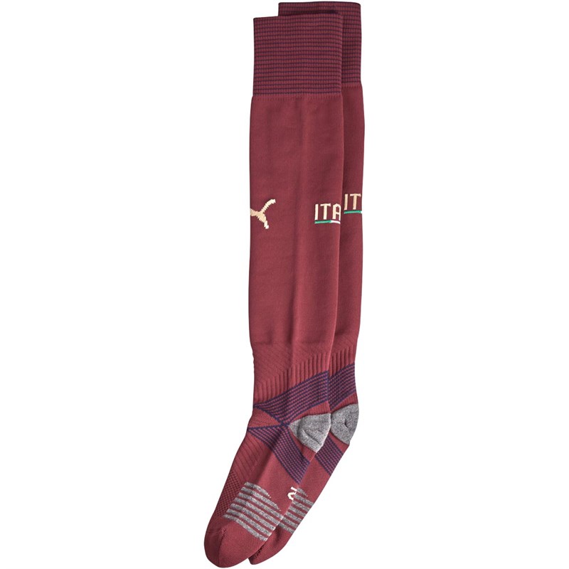 Buy Puma Junior FIGC Italy Goalkeeper Socks Cordovan/Blue