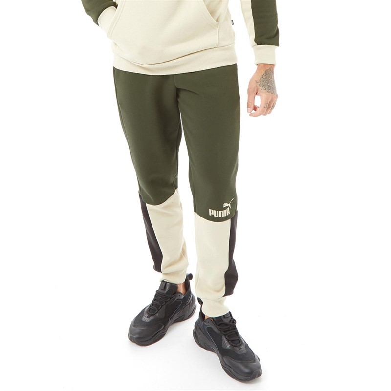 Buy Puma Mens Essentials+ Block SweatPants Putty