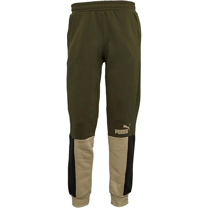 Buy Puma Mens Essentials+ Block SweatPants Putty