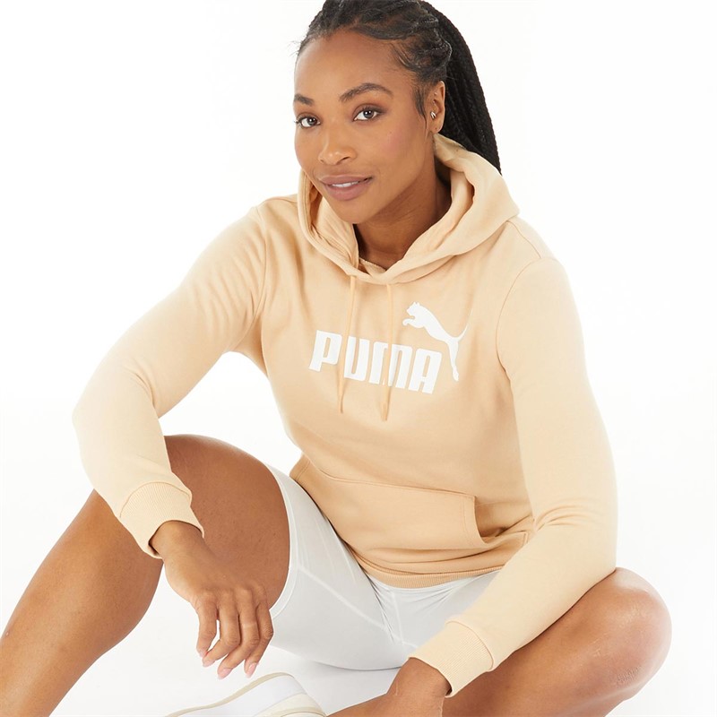 Buy Puma Womens Essentials Logo Fleece Hoodie Light Sand