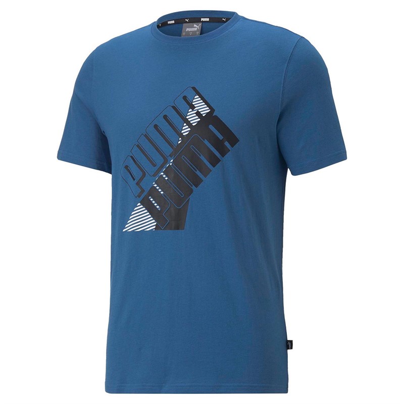 Puma T-Shirts Power Logo Homme Bleu