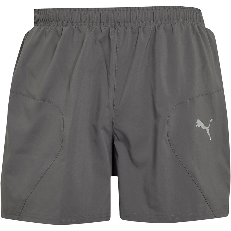 Buy Puma Mens Run Favorite Drycell Woven 5 Inch Running Shorts Grey/Green