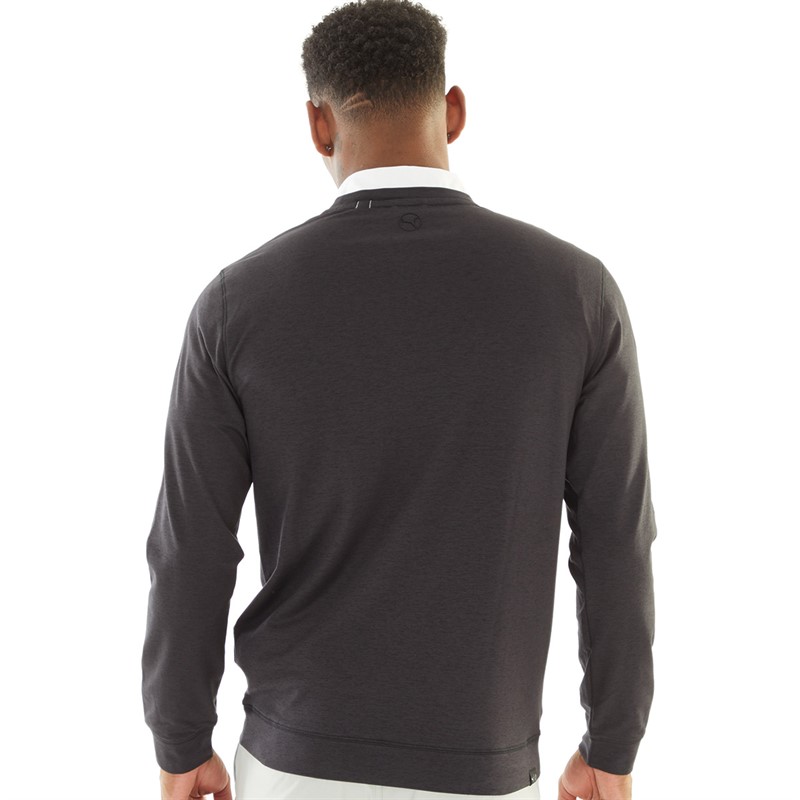Buy Puma Mens Golf Cloudspun Heather Crew Neck Puma Black