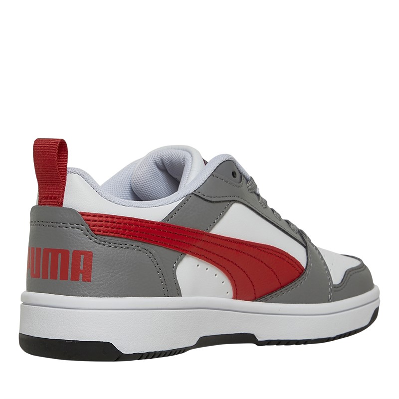Buy Puma Junior Boys Rebound Low Trainers Black/Red/White
