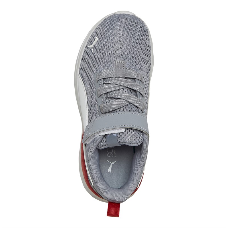 Buy Puma Boys Anzarun Lite AC+ Trainers Grey/White/Red