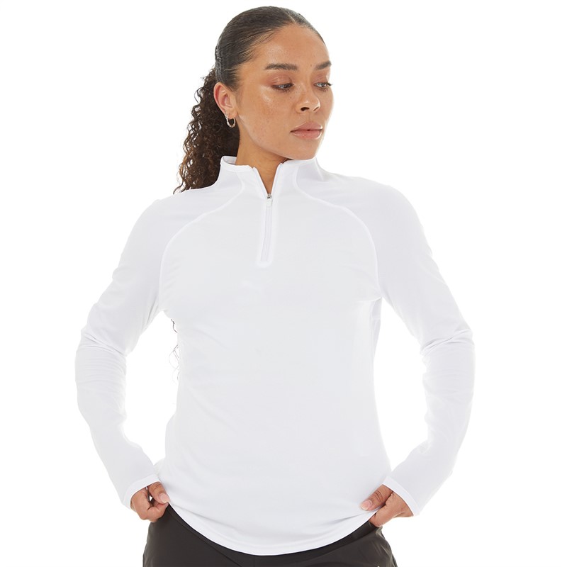 Buy Puma Womens Shine 1/4 Zip Golf Top Bright White