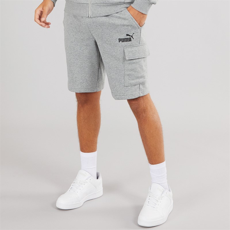 Buy Puma Mens Essentials Cargo Shorts Medium Grey Heather