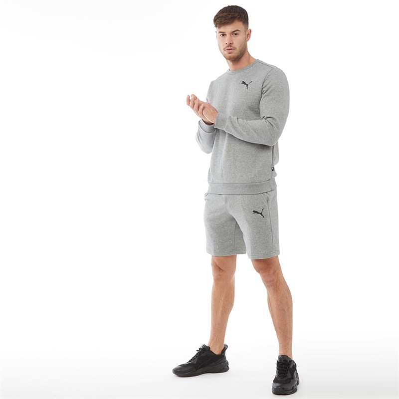 Buy Puma Mens Essentials Fleece Sweat Grey