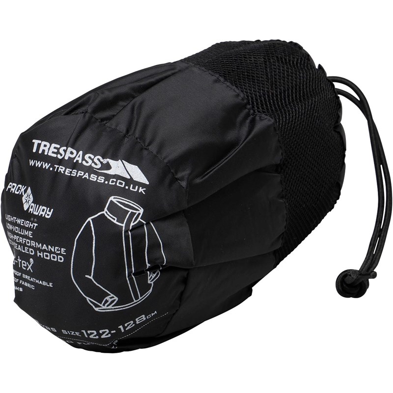 Buy Trespass Boys Packa Waterproof Pack Away Jacket Black