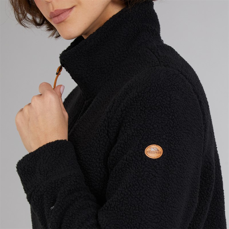Buy Trespass Womens Chatty Full Zip Sherpa Fleece Black