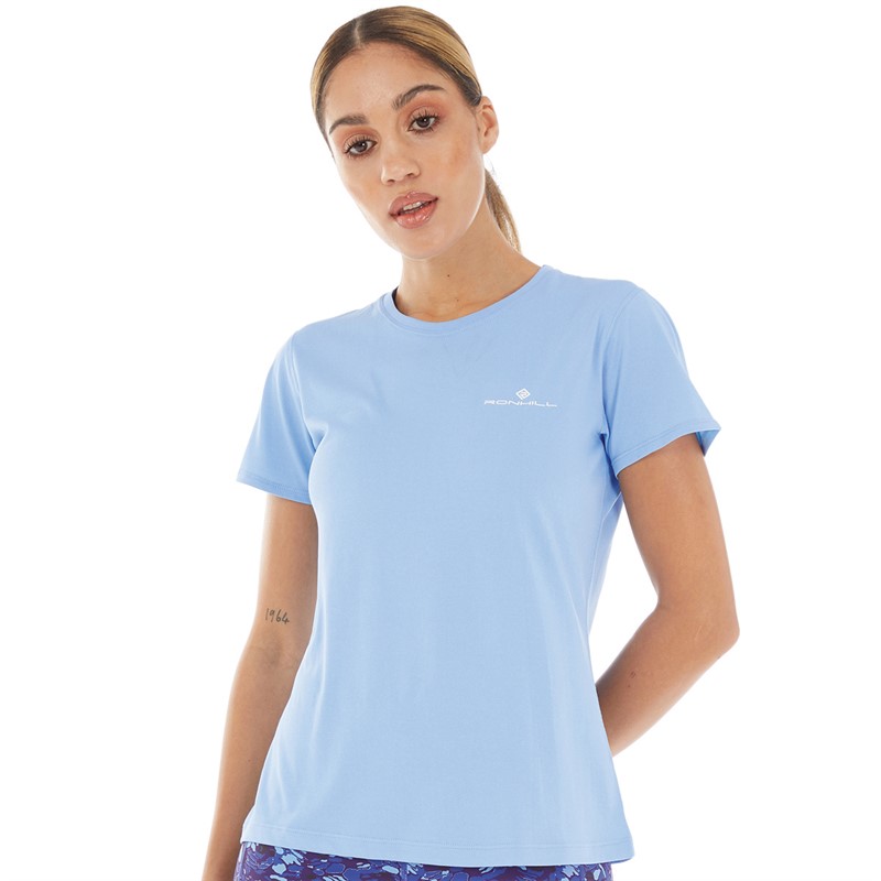 Buy Ron Hill Womens Core Running Top Cornflower Blue/Bright White