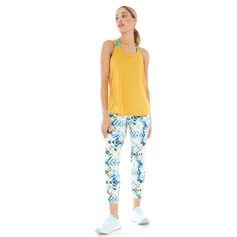 Buy Ron Hill Womens Tech Revive Racer Running Vest Dark Gold/Azure
