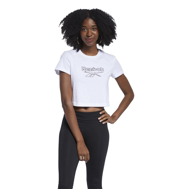 Buy Reebok Classics Womens Big Logo T-Shirt White