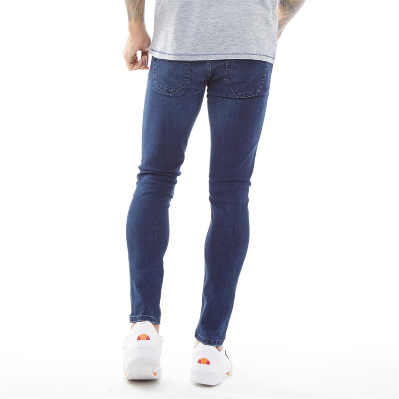 Buy ONLY & SONS Mens Warp Skinny Fit Jeans Blue Denim