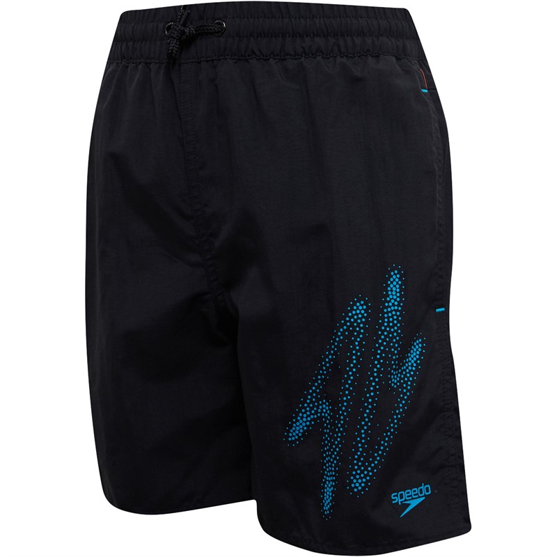 Buy Speedo Junior Boys Hyperboom Placement 15 Inch Watershorts Black/Blue