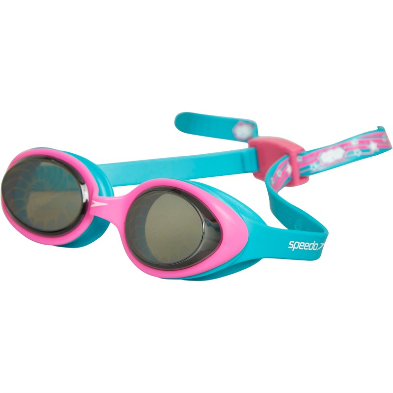 Buy Speedo Junior Illusion 3D Print Swimming Goggles Blue/Pink