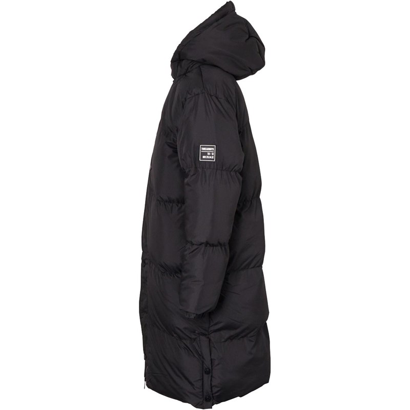 Buy Threadboys Junior Hemington Long Line Puffer Jacket Black