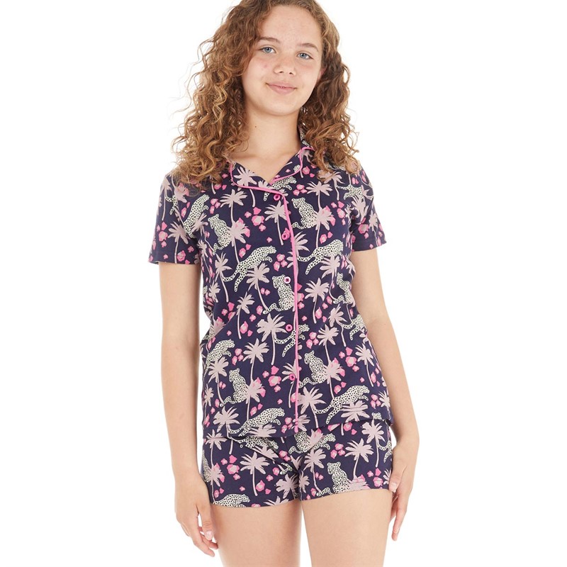 Buy Threadgirls Girls Longford Pyjama And Eye Mask Set Navy