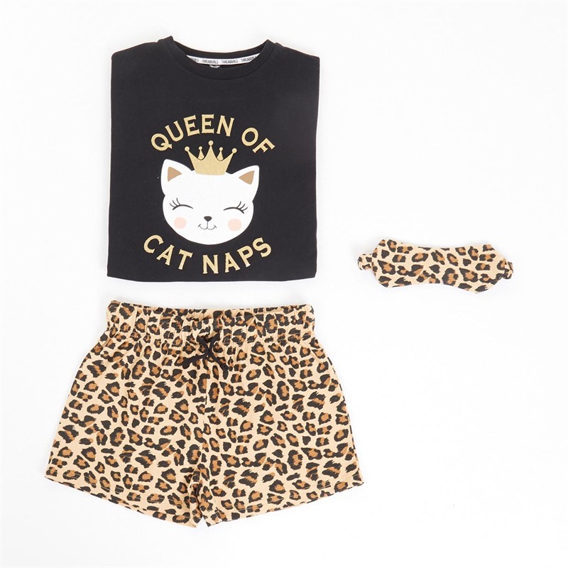 Buy Threadgirls Girls Trafford Pyjama And Eye Mask Set Black