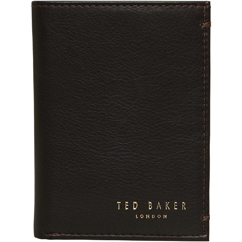 Buy Ted Baker Mens Zacks Core Small Bifold Leather Wallet Dark Brown