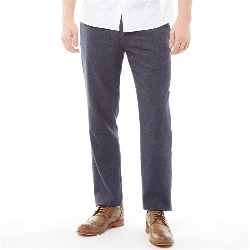 Buy Ted Baker Mens Beektro Semi Plain Straight Leg Trousers Navy