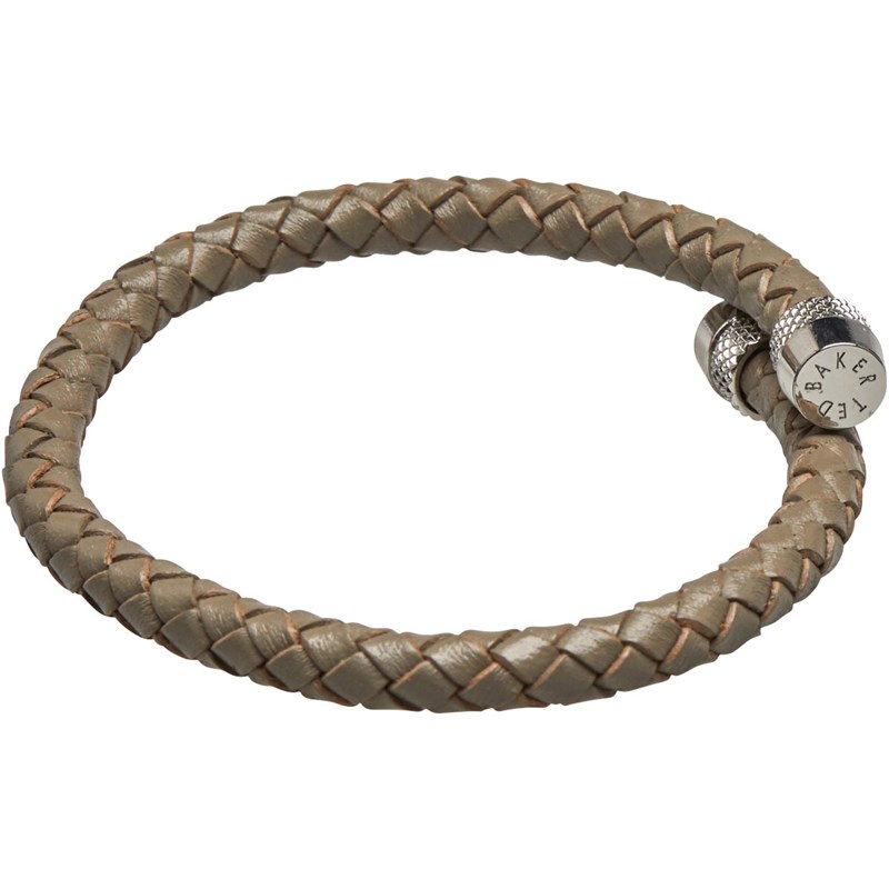 Buy Ted Baker Mens Scores Knurling Leather Bracelet Grey