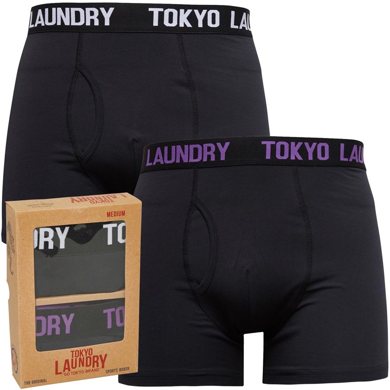 Buy Tokyo Laundry Mens Tilson Two Pack Boxers Pack A Pansy/Bright White