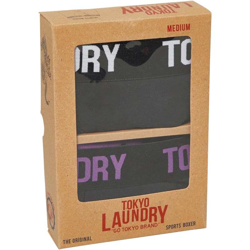 Buy Tokyo Laundry Mens Tilson Two Pack Boxers Pack A Pansy/Bright White